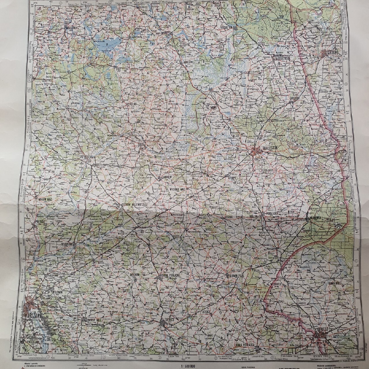 Mapa wojskowa Warszawa | Radziszewo | Licytacja na Allegro Lokalnie