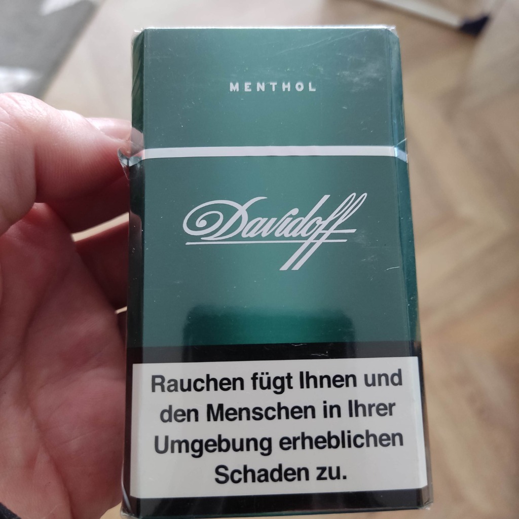 Kolekcjonerskie papierosy Davidoff menthol zielone | Żary | Kup teraz ...