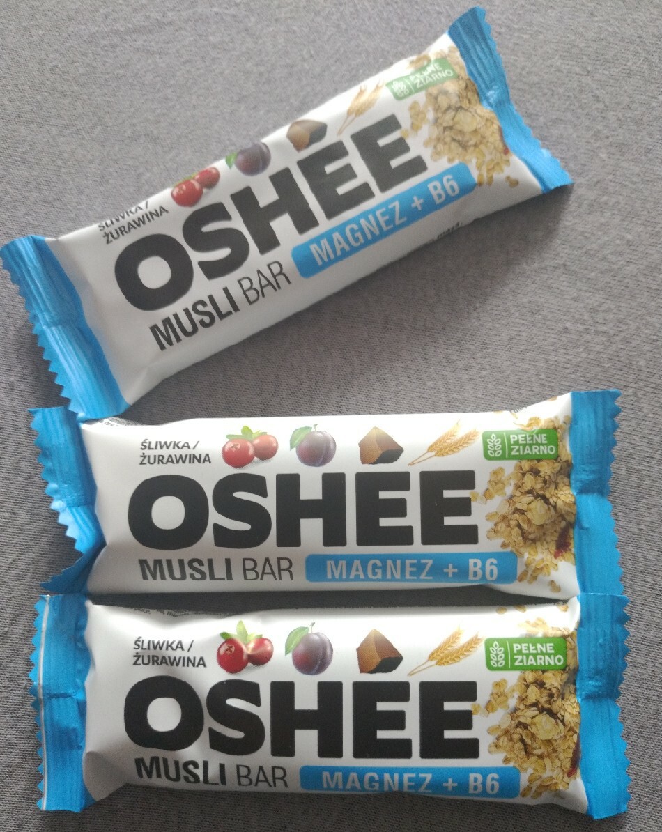Baton zbożowy OSHEE musli bar magnez B6 śliwka żur | Łuków | Kup teraz ...