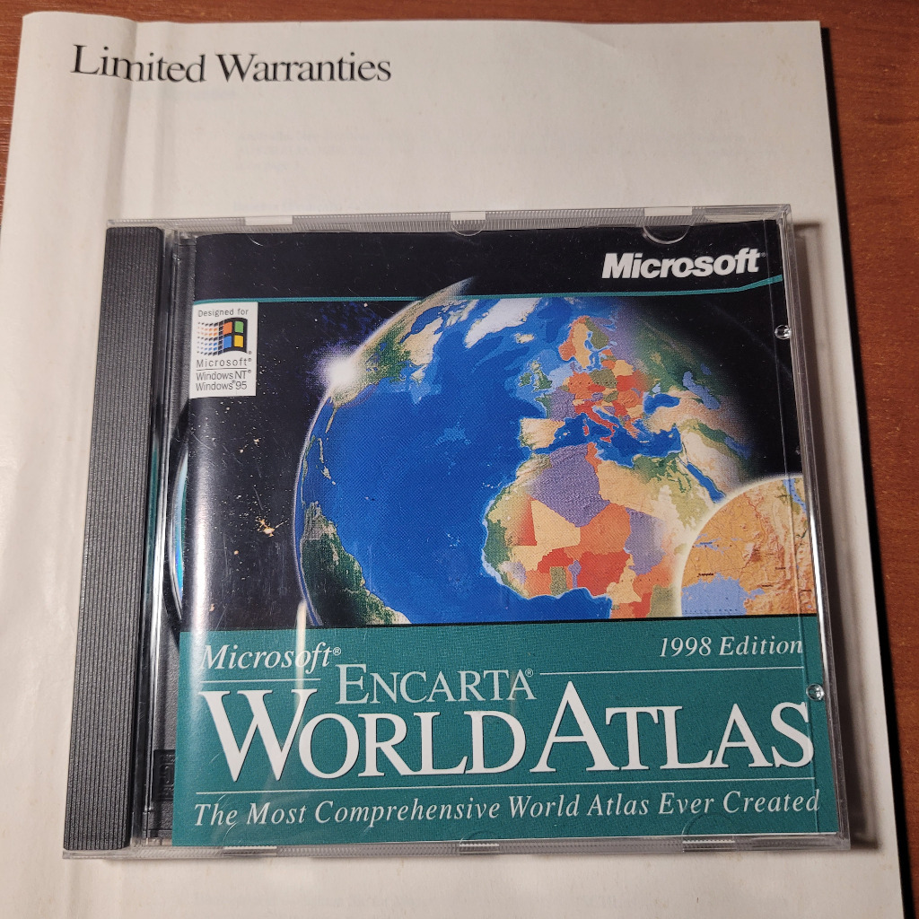 Microsoft Encarta World Atlas 1998 Edition Unikat | Malanowo Stare ...