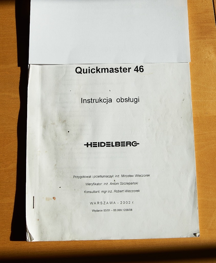 Heidelberg Quickmaster 46-2 + wycinarka do płyt. | Piotrków Trybunalski ...