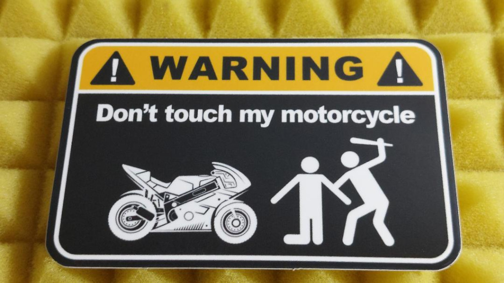 DONT TOUCH MY BIKE MOTORCYCLE NAKLEJKA STICKER | Poznań | Kup teraz na ...