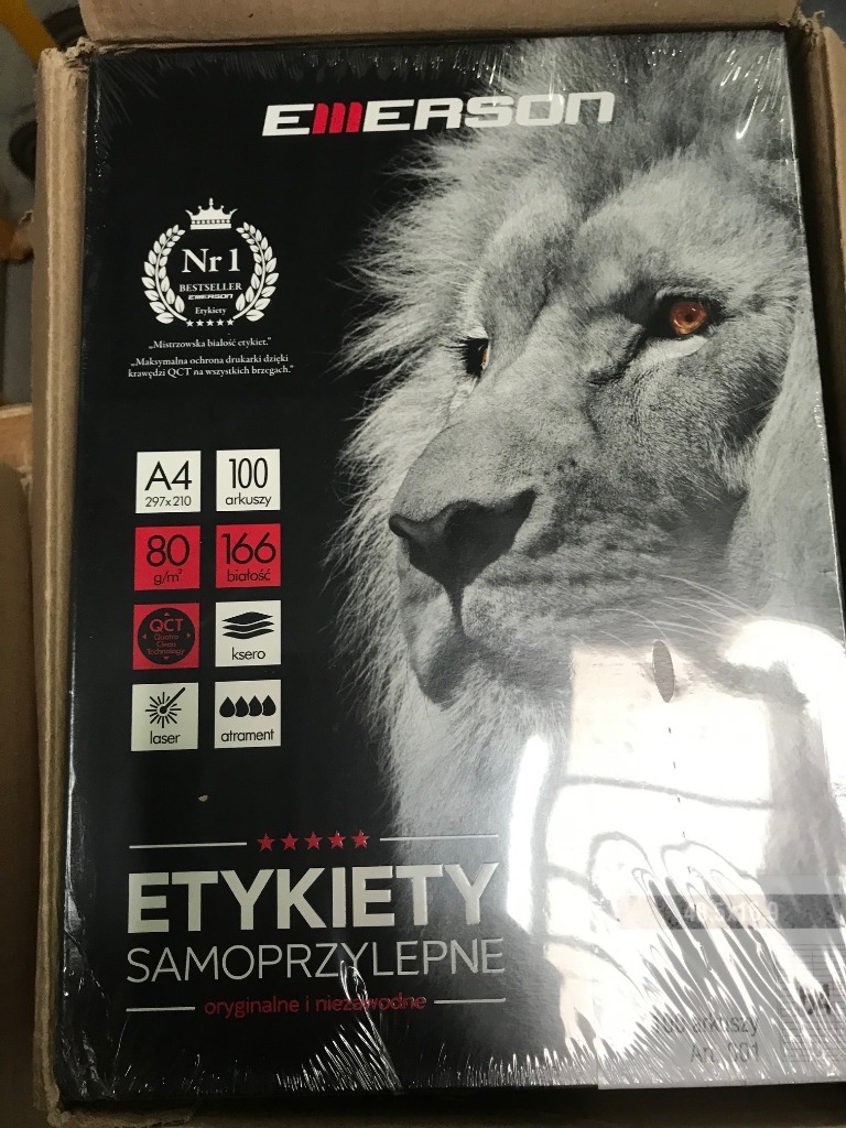 Etykiety samoprzylepne A4 EMERSON 100 ark 48 5 x16 9 | Żółwin | Kup ...
