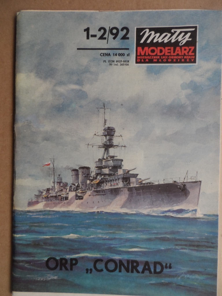 Karto okrętu ORP Conrad skala 1:200 MM nr 12 92 | Legionowo | Kup teraz ...