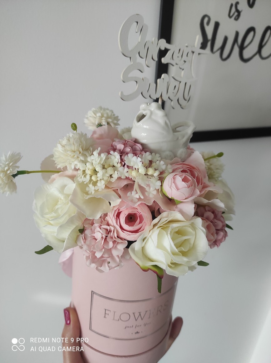 Flower box na Komunię Chrzest | Malbork | Kup teraz na Allegro Lokalnie