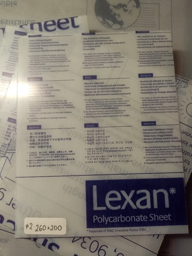 Poliwęglan Lexan 2mm formatka 260x200 | Ruda Śląska | Kup teraz na ...
