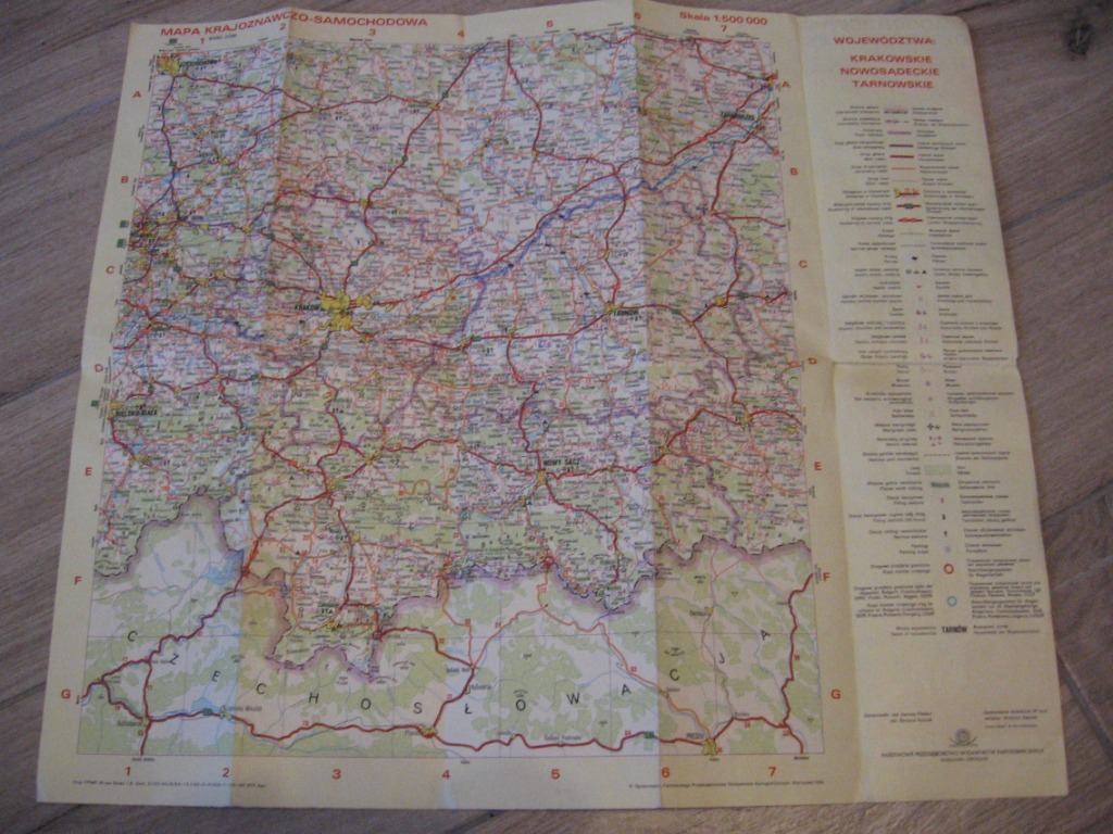 Mapa woj. Krakowskie, Nowosądeckie, Tarnowskie | Gdynia | Kup teraz na ...