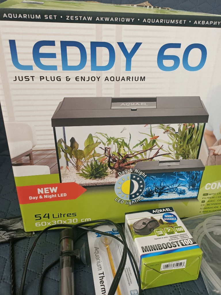 Akwarium AQUAEL Leddy 60 DAY&NIGHT 60x30x30 54L | Łódź | Kup teraz na ...