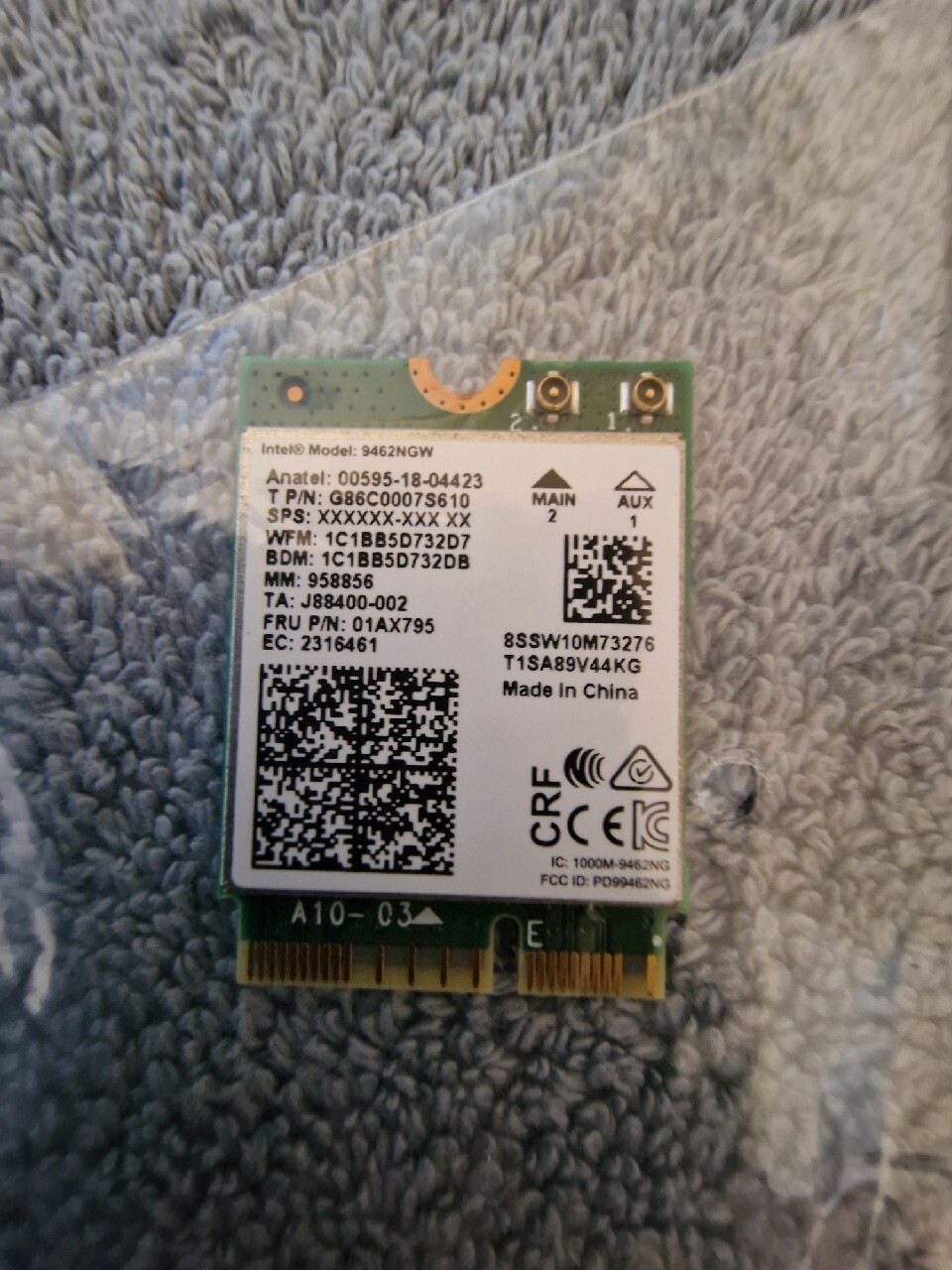 Karta sieciowa Intel 9462NGW z laptopa MSI GV728RE | Starachowice | Kup ...