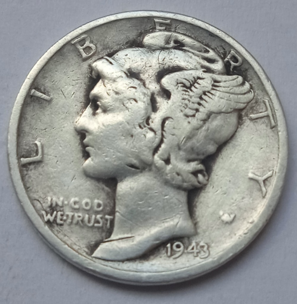 One dime 1943 srebro ORYGINAŁ USA | Rzeszów | Licytacja na Allegro Lokalnie