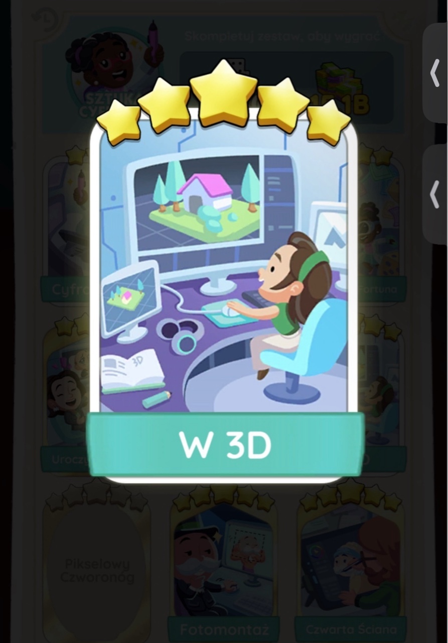 Monopoly go karta W 3D set 17 | Wrocław | Kup teraz na Allegro Lokalnie