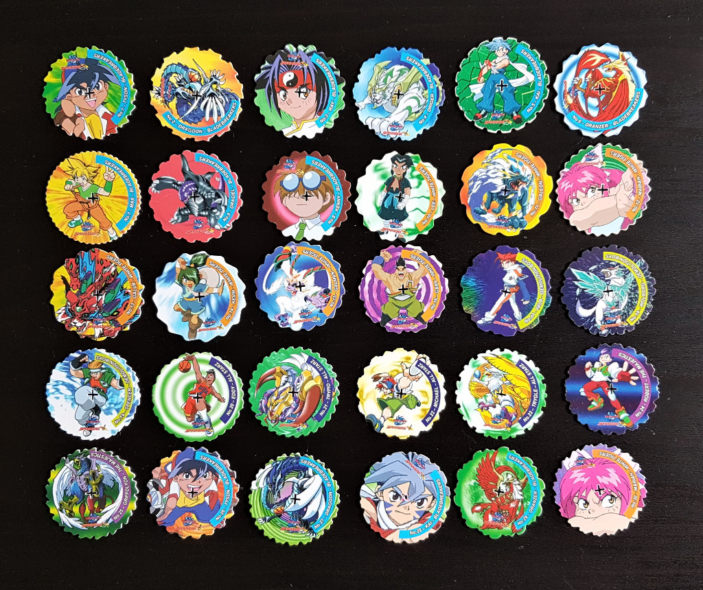 BEYBLADE SPINNERS Tazos Pogs Vintage Collection Arena /Lays/Cheetos ...