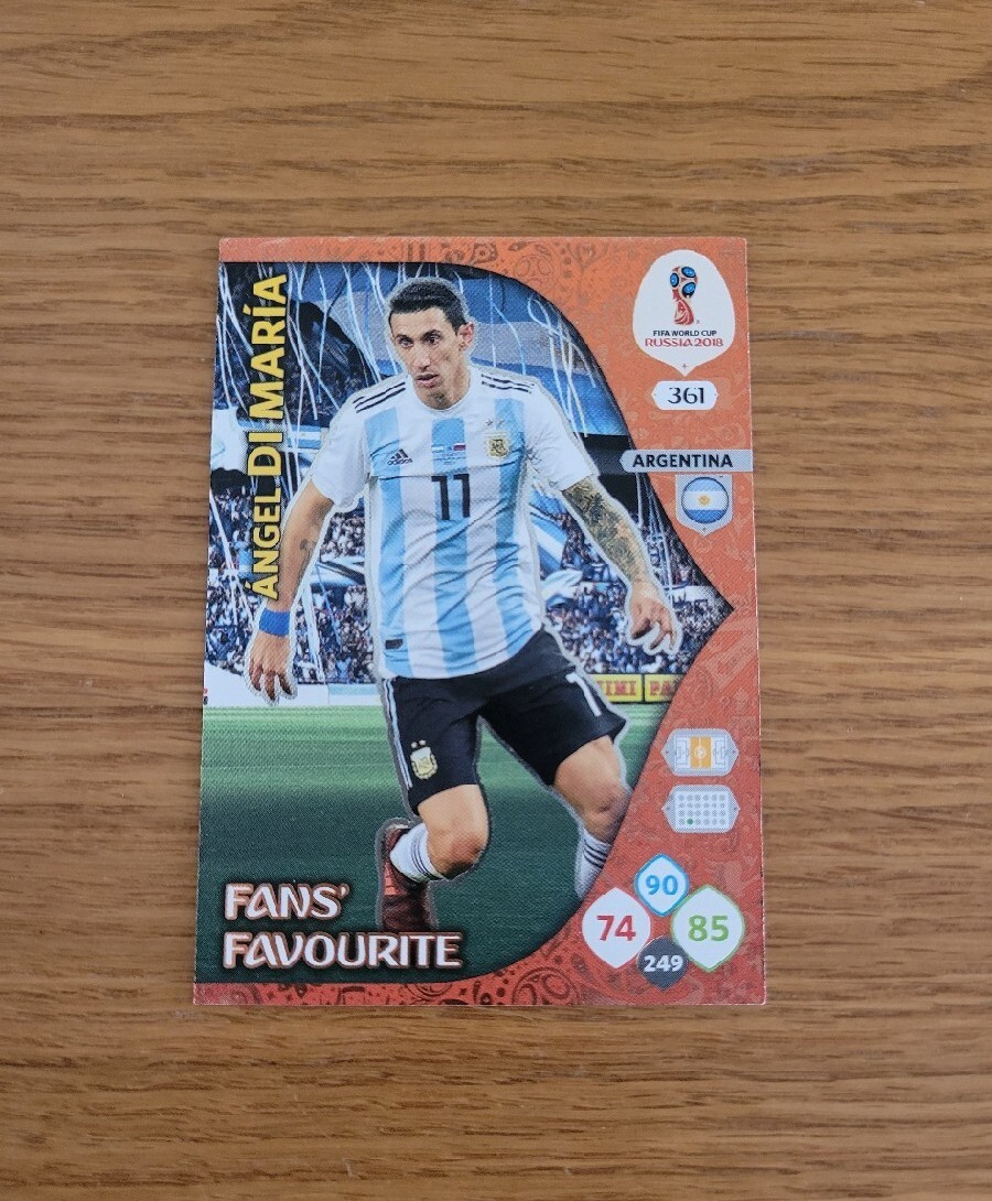 Angel Di Maria karta panini rua 2018 fans | Poznań | Kup teraz na ...