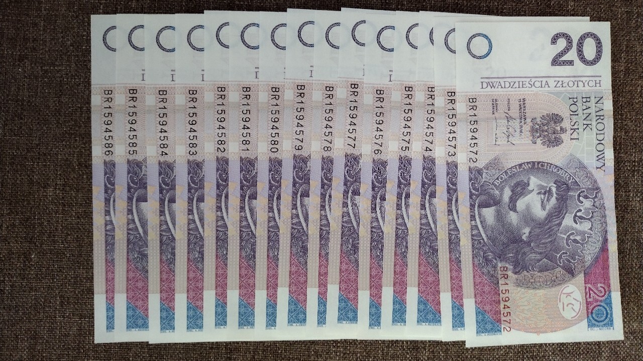 Banknoty 20zl kolejne numery 15szt Tel 723 144 834 | Lublin ...