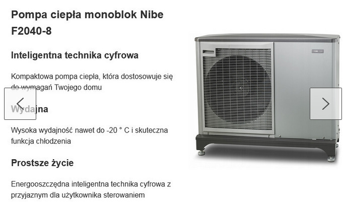 Pompa Ciepła Nibe 2040 8 kw Monoblock Okazja | chojnice | Kup teraz na Allegro Lokalnie