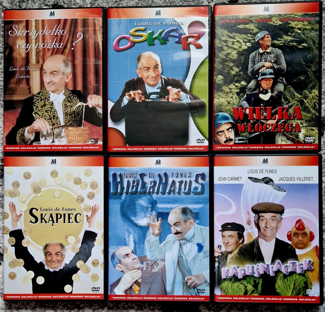 6 DVD filmy z Louis de Funes | Siedlce | Kup teraz na Allegro Lokalnie