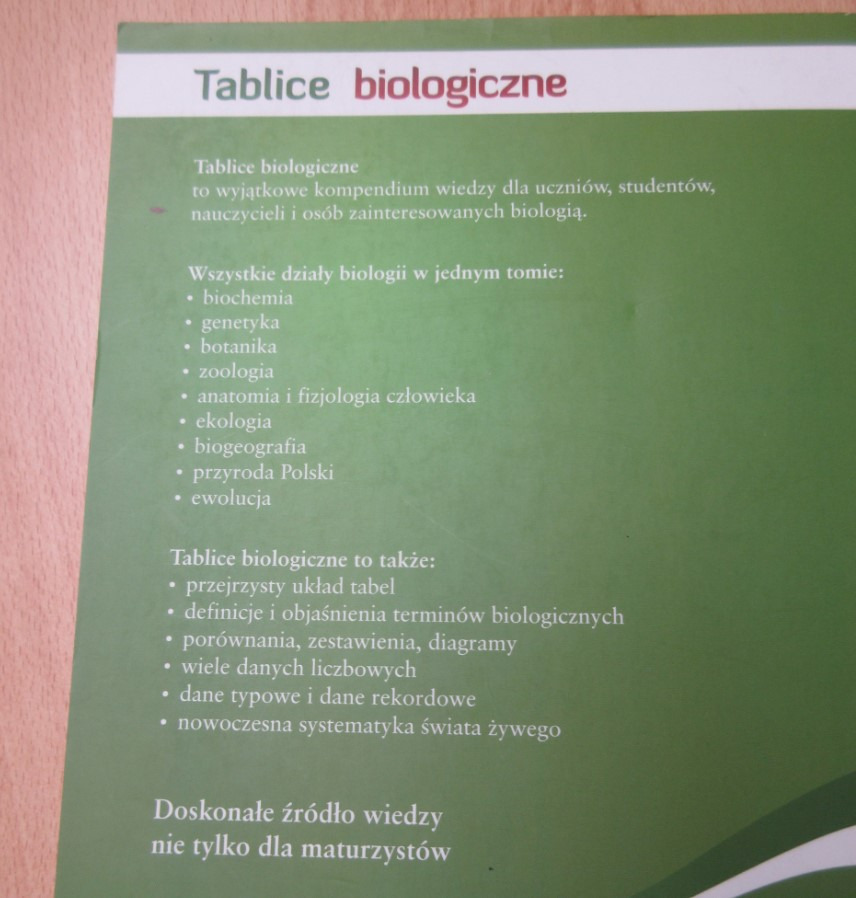 Tablice biologiczne Beata Bednarczuk adamantan | Gdynia | Kup teraz na Allegro Lokalnie