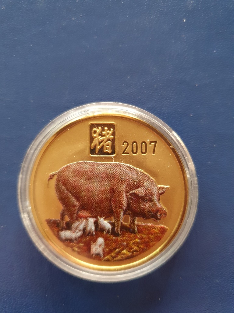 Kore 20 Won Rok Swini z 2008r.40mm.Ag.24,35g. | trzcianka | Licytacja ...