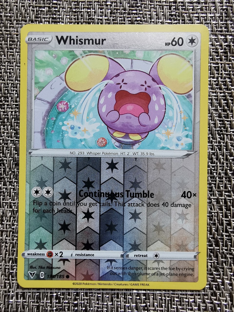 Karta Pokemon Tcg Whismur revers holo | Kielce | Kup teraz na Allegro ...