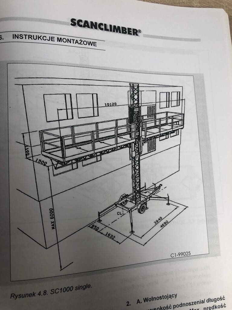 Podest ruchomy,podnośnik masztowy ScanClimber 1000 | Biskupice | Ogłoszenie na Allegro Lokalnie