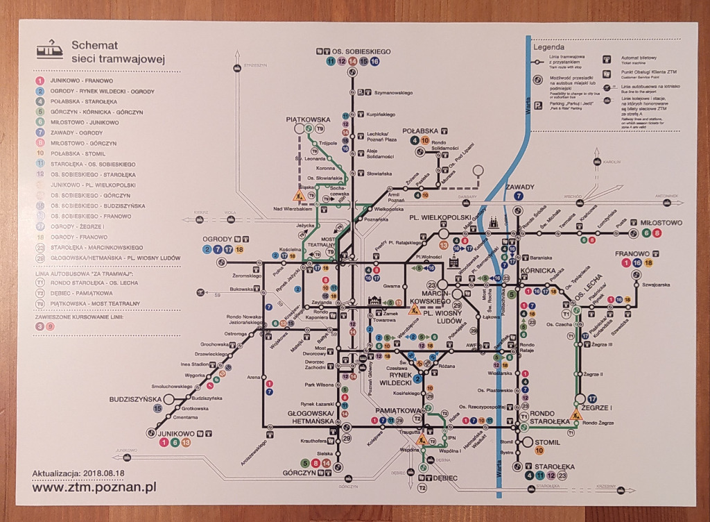 2018 ZTM Poznań schemat komunikacji miejskiej | Toruń | Licytacja na ...