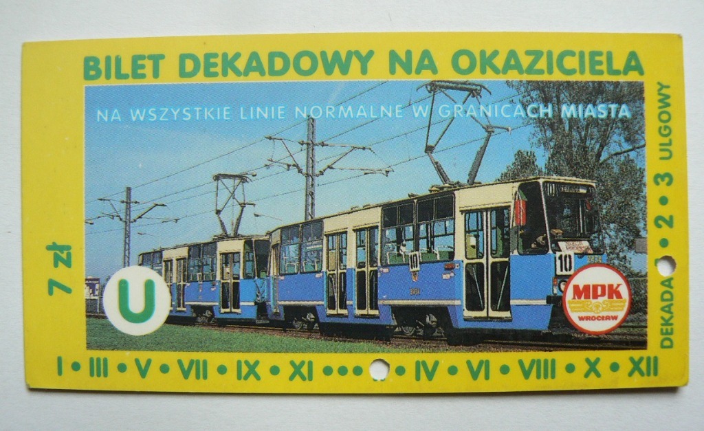 Bilet Miesięczny Mpk Wrocław 7 Zł Wrocław Licytacja Na Allegro Lokalnie