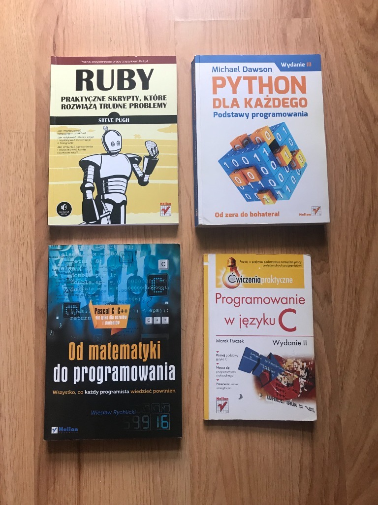 Zestaw książek programowanie Ruby C++ C Python | Zielona Góra | Kup ...