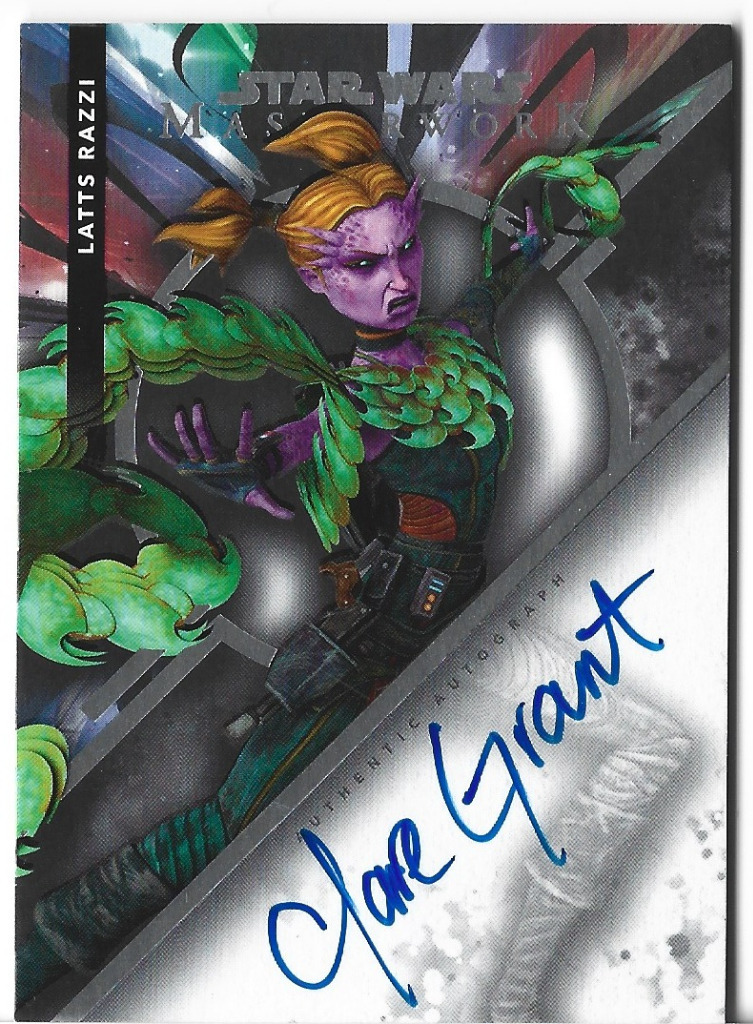 Clare Grant Latts Razzi Star Wars Gwiezdne Wojny Autograf Karta
