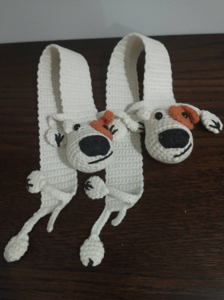 Zakładka na szydełku pies Reksio Jack Russell terr | Kraków | Kup teraz ...