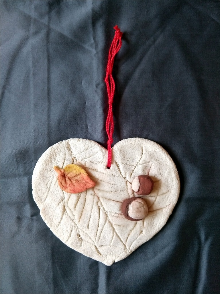 Serce z masy solnej jesienne kasztany 2 | Zakopane | Kup teraz na ...