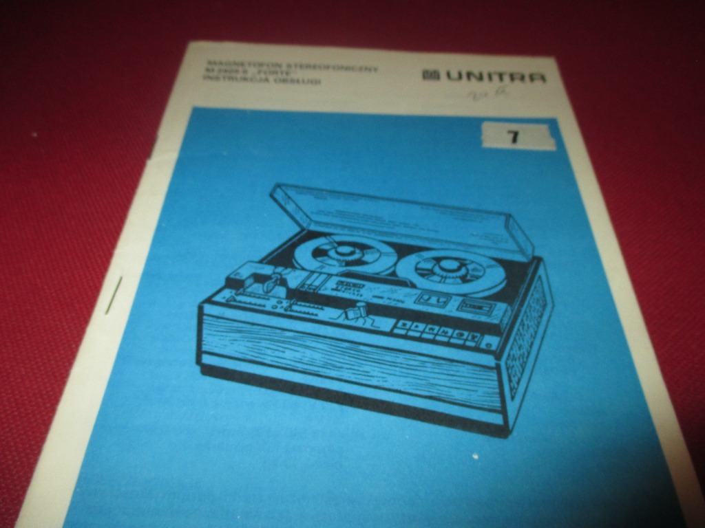 UNITRA MAGNETOFON M 2405 SZPULOWY INSTRUKCJA ORGINAŁ LATA 70 PRL | Zaręby | Licytacja na Allegro ...