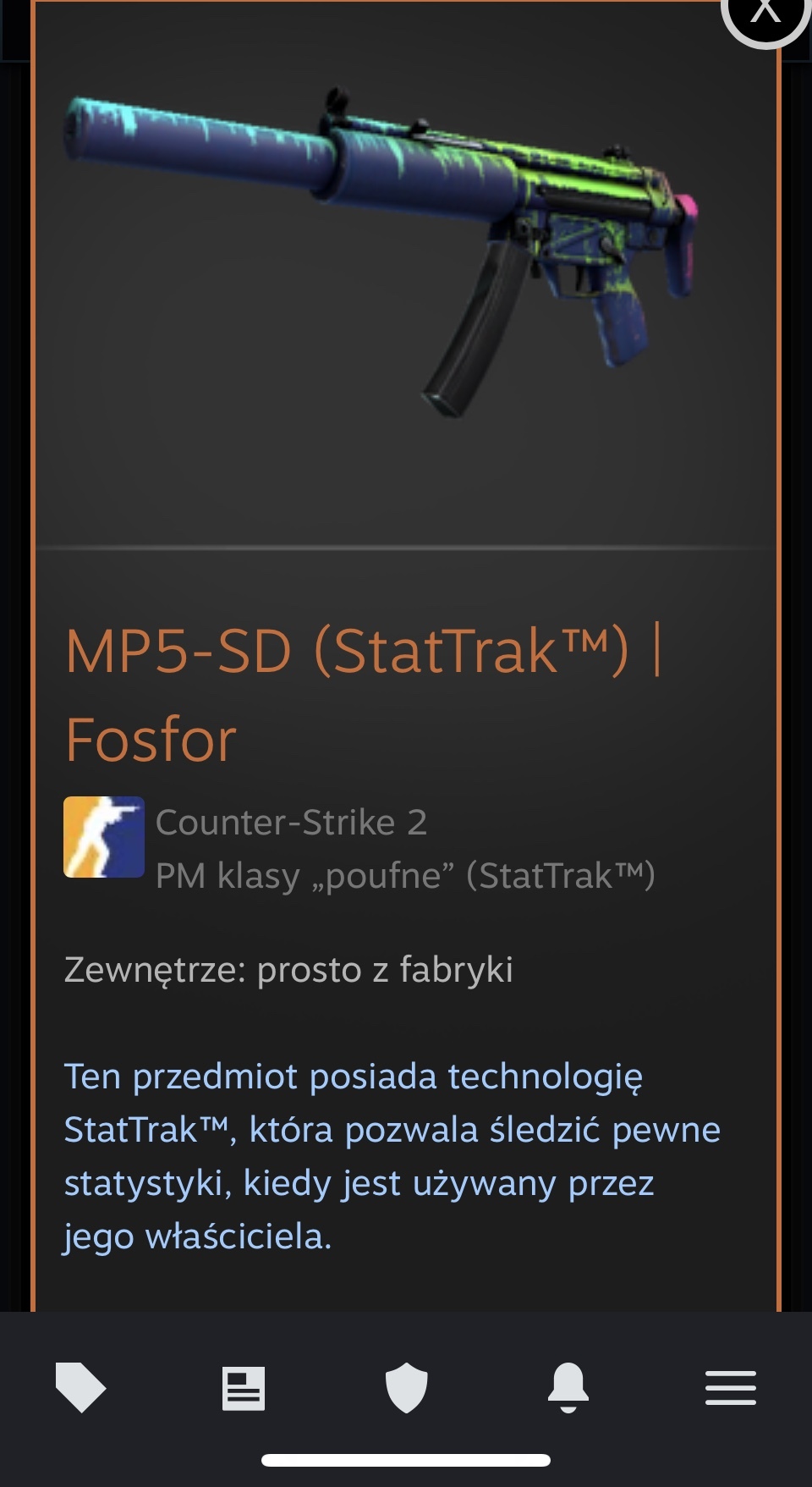 Skin CS2 MP5-SD (StatTrak) | Fosfor | ZIELONKA | Kup teraz na Allegro ...