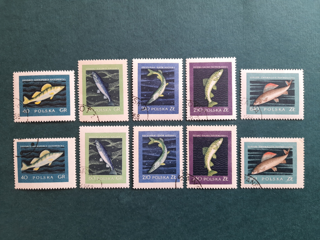 ZNACZKI POLSKA kasow. - 1958 - 2 warianty kolorys. | Wrocław | Kup ...