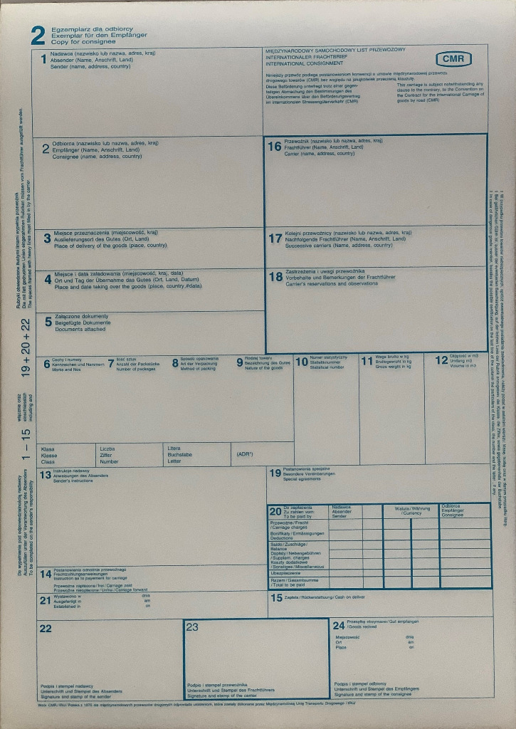 Druki CMR 3+1 25 kpl. 100szt. Najtaniej!!!! | Kraków | Kup teraz na ...