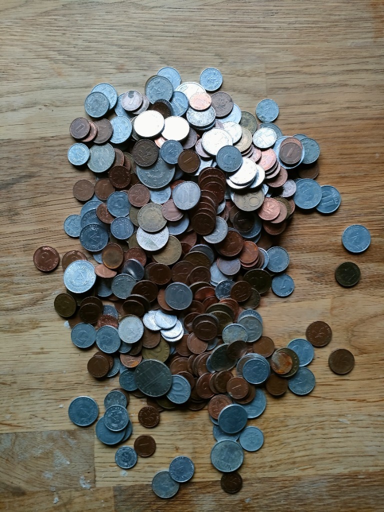 Monety Niemcy 1 kg RFN NRD DDR marki pfennigi | Mońki | Ogłoszenie na ...