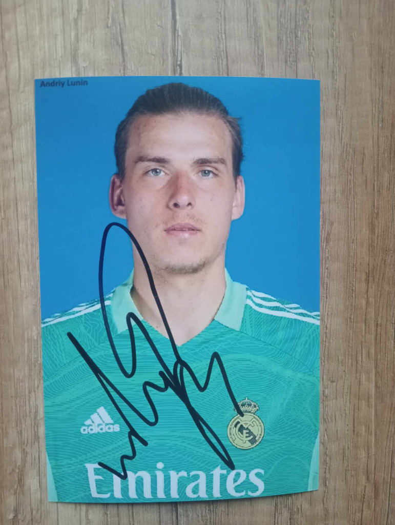 Andriy Lunin autograf UKRAINA REAL MADRYT | Gliwice | Kup teraz na ...