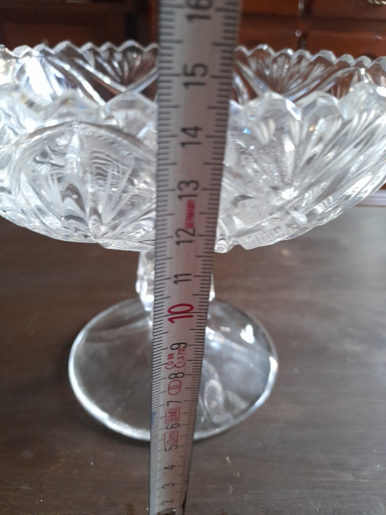 Kryształowa patera na nóżce. PRL | Gdańsk | Kup teraz na Allegro Lokalnie