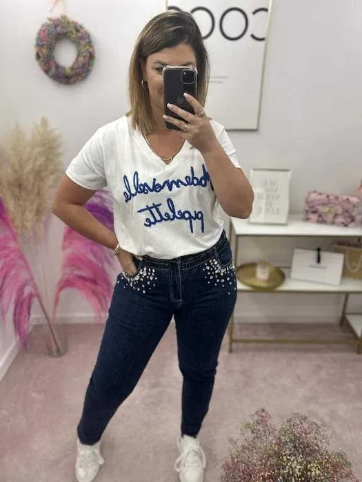 Jeansy z diamencikami Patti Store | Wilczyce | Kup teraz na Allegro ...