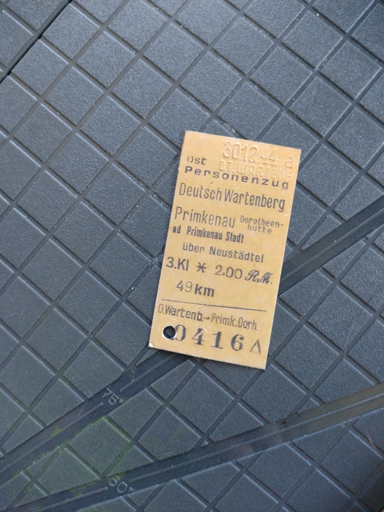 Magnes Bilet Deutsch Wartenberg Primkenau Dorenhutte | Nojewo | Kup ...