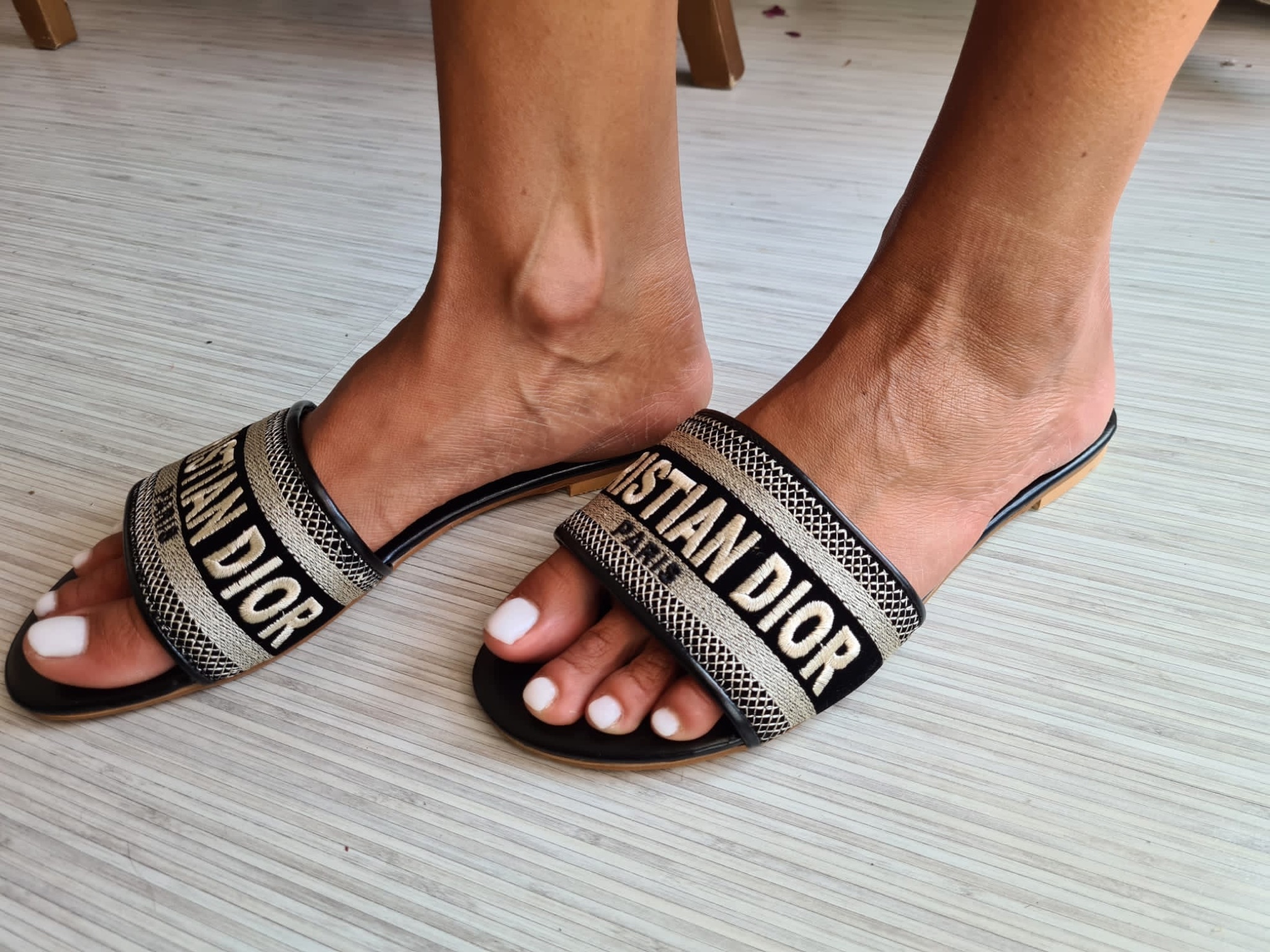 Klapki Christian Dior czarne roz 39 40 41 | końskie | Kup teraz na ...