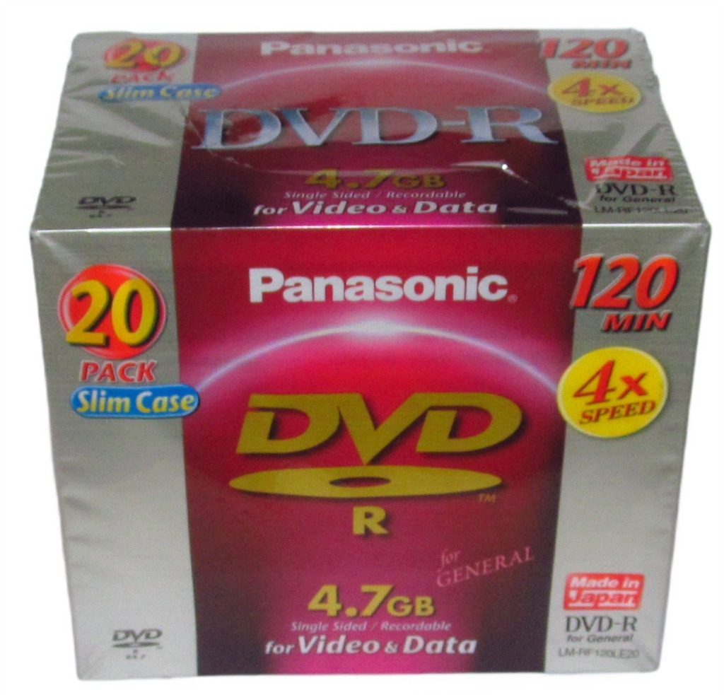 PANASONIC DVDR 4 7GB 120min 20 PACK SLIM CASE | Grodzisk Mazowiecki | Kup teraz na Allegro Lokalnie