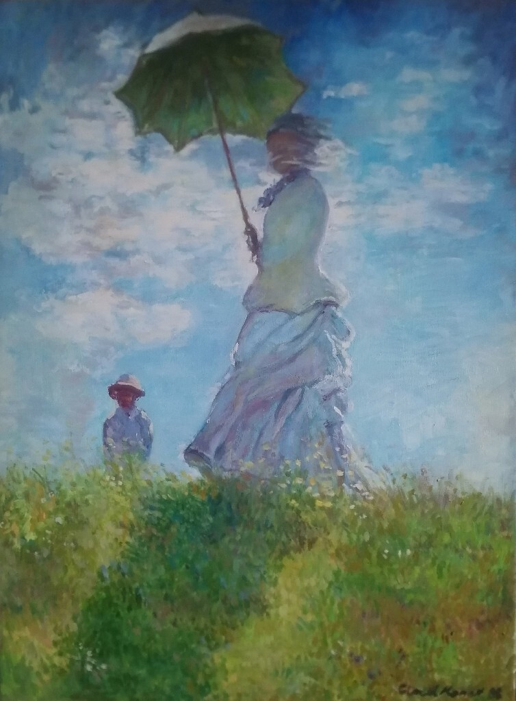Obraz olejny "Kobieta z parasolką" kopia C. Monet | Będzin | Kup teraz ...