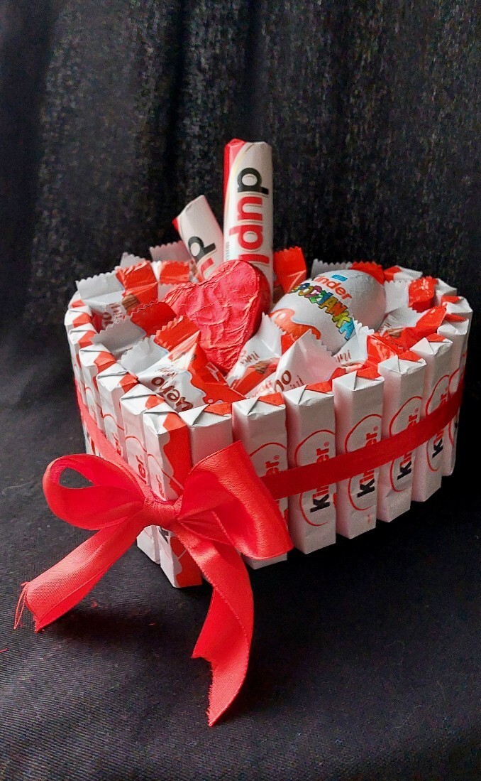 Tort z Kinder czekoladek Merci serce walentynki | Poznań | Kup teraz na ...