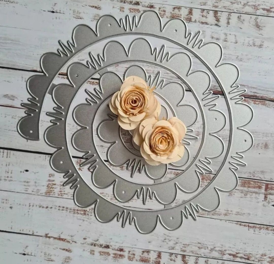 Wykrojnik scrapbooking kwiat róża do składania | Rzeszów | Kup teraz na ...