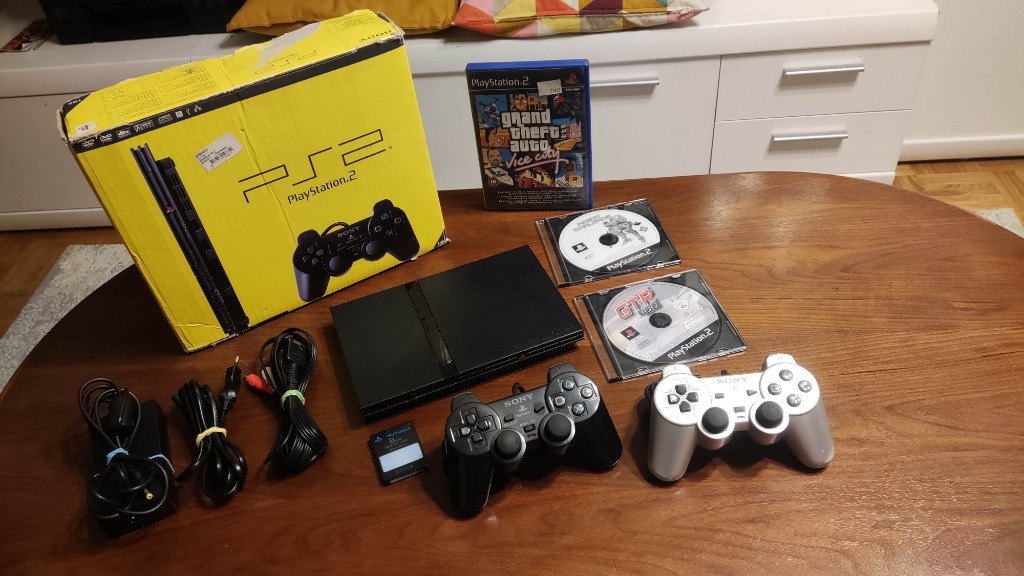 SONY Playstation 2 PS2 Slim 77004 Dualshock Karta | Białystok | Kup ...