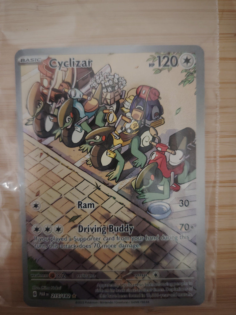 Oryginalna karta Pokemon Cyclizar 215/182 Illustration Rare HOLO Mint ...