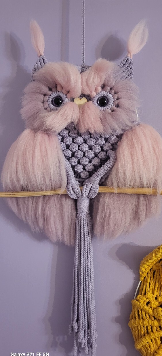 Sowa makrama z wełną czesankową | Gdańsk | Kup teraz na Allegro Lokalnie