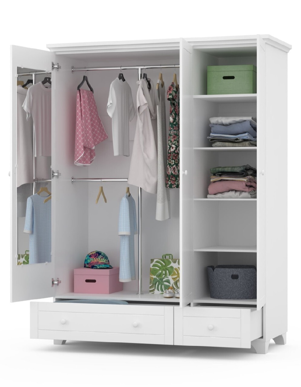 Meblik szafa Boho white 150 Nowa! | Wrocław | Kup teraz na Allegro Lokalnie