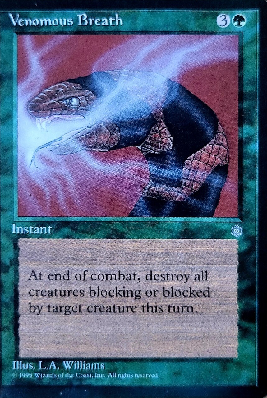 MTG - Venomous Breath - Ice Age Edition | Warszawa | Kup teraz na ...