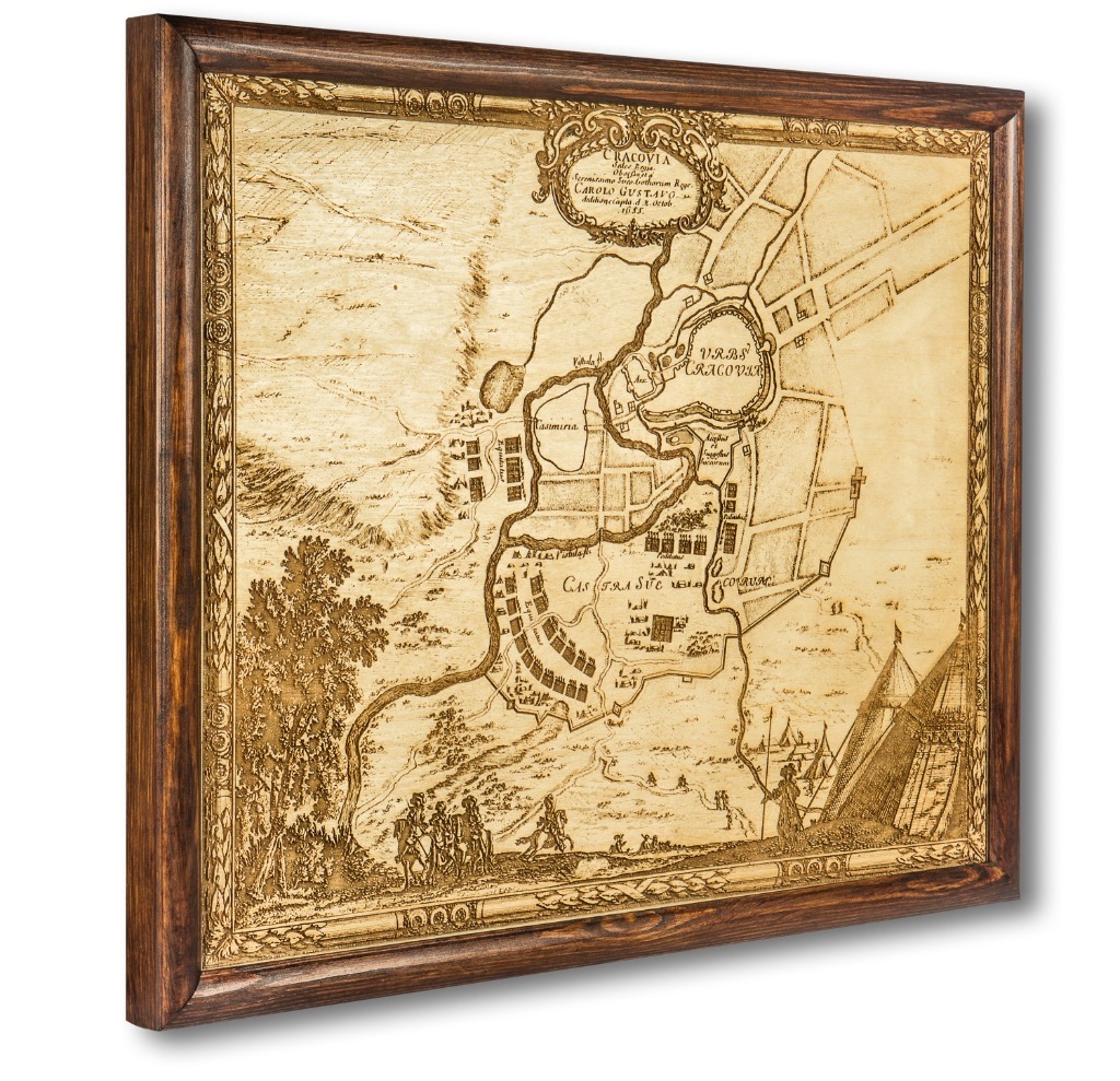 Kraków, obraz grawer oblężenie Potop Szwedzki | Piotrków Trybunalski ...